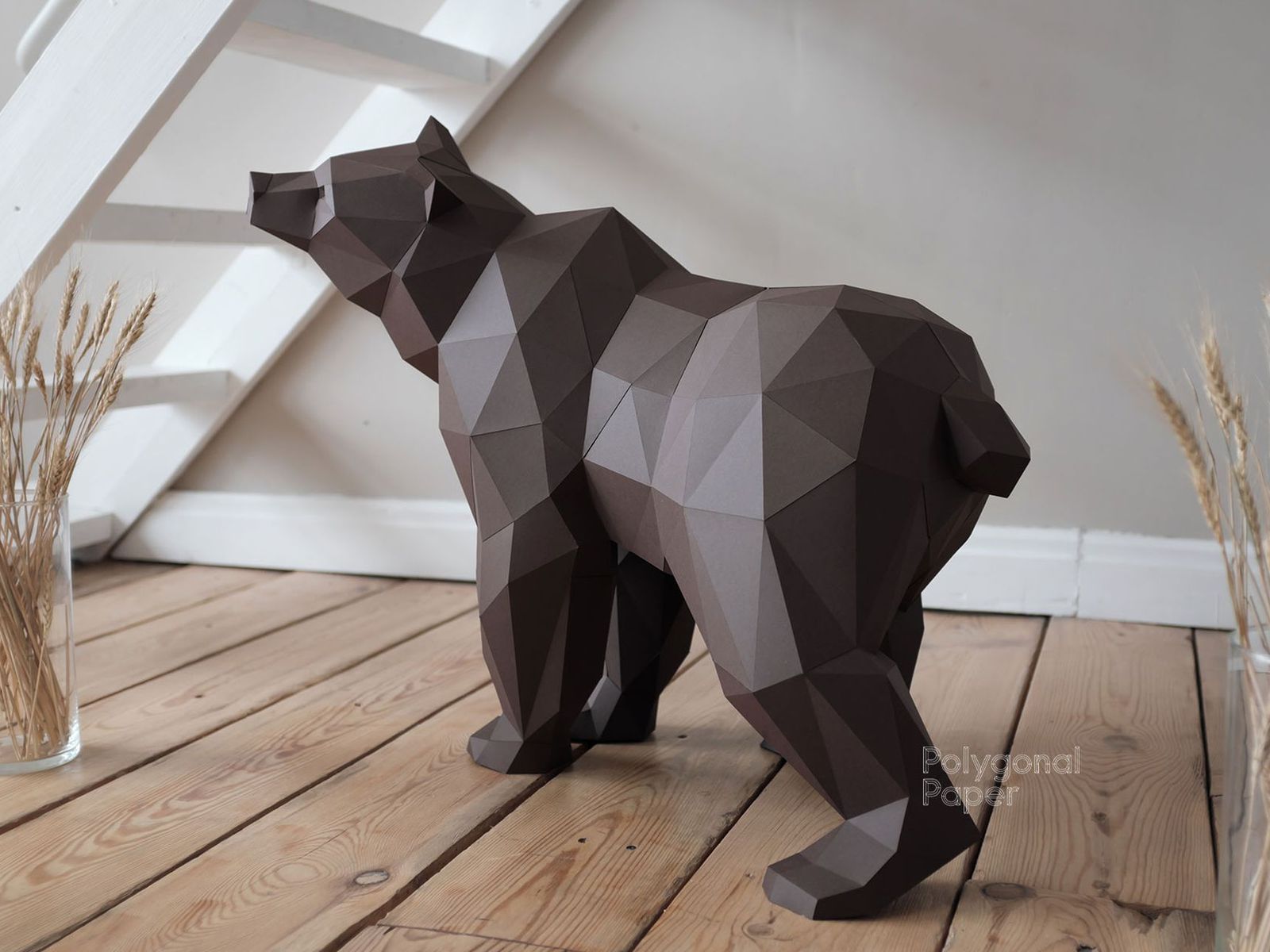 Polygonal Paper — Bear: Papercraft Scheme for Printing