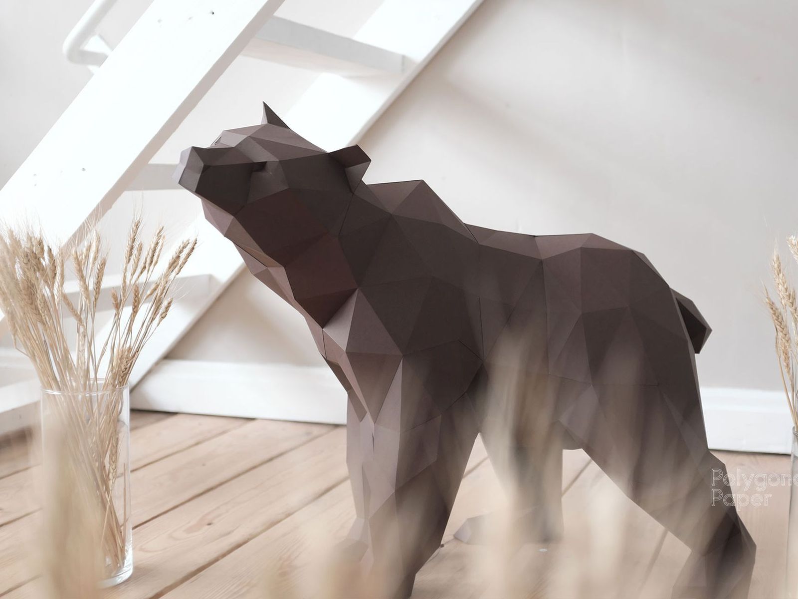 Polygonal Paper — Bear: Papercraft Scheme for Printing