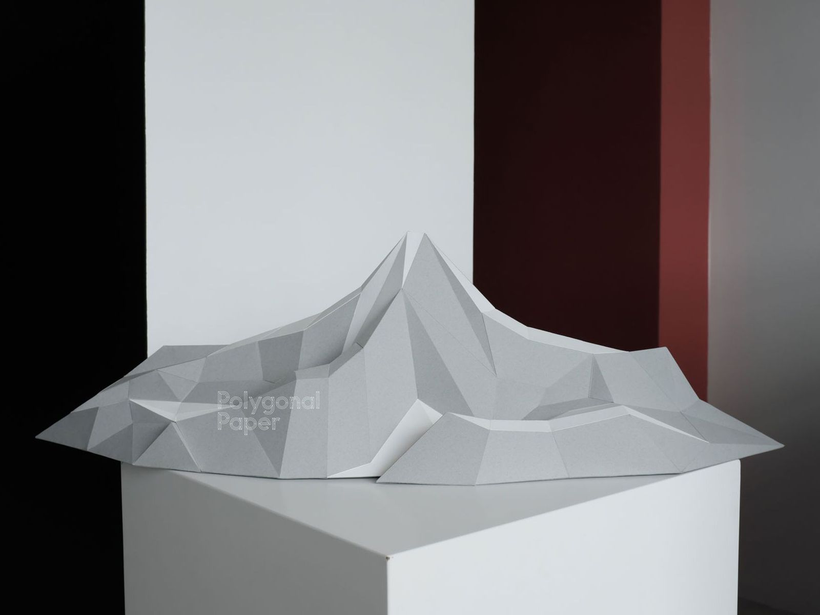 Polygonal Paper — Mountain: Papercraft Scheme for Printing