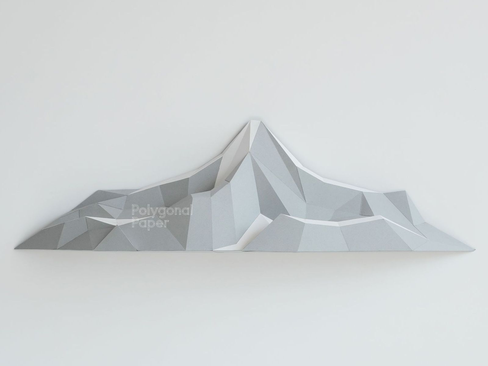 Polygonal Paper — Mountain: Papercraft Scheme for Printing