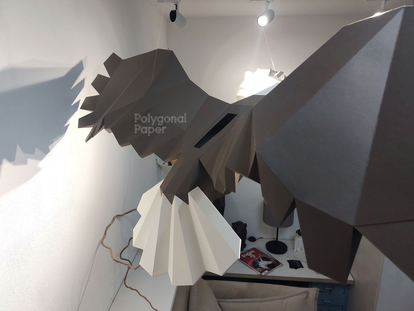 Polygonal Paper — Eagle: Papercraft Scheme for Printing