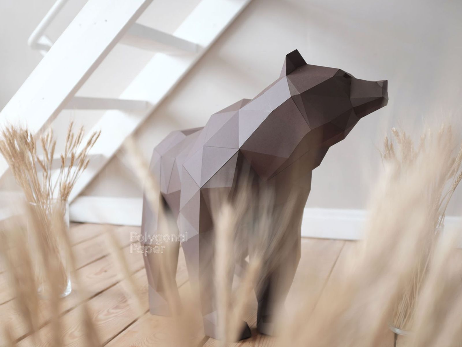 Polygonal Paper — Bear: Papercraft Scheme for Printing