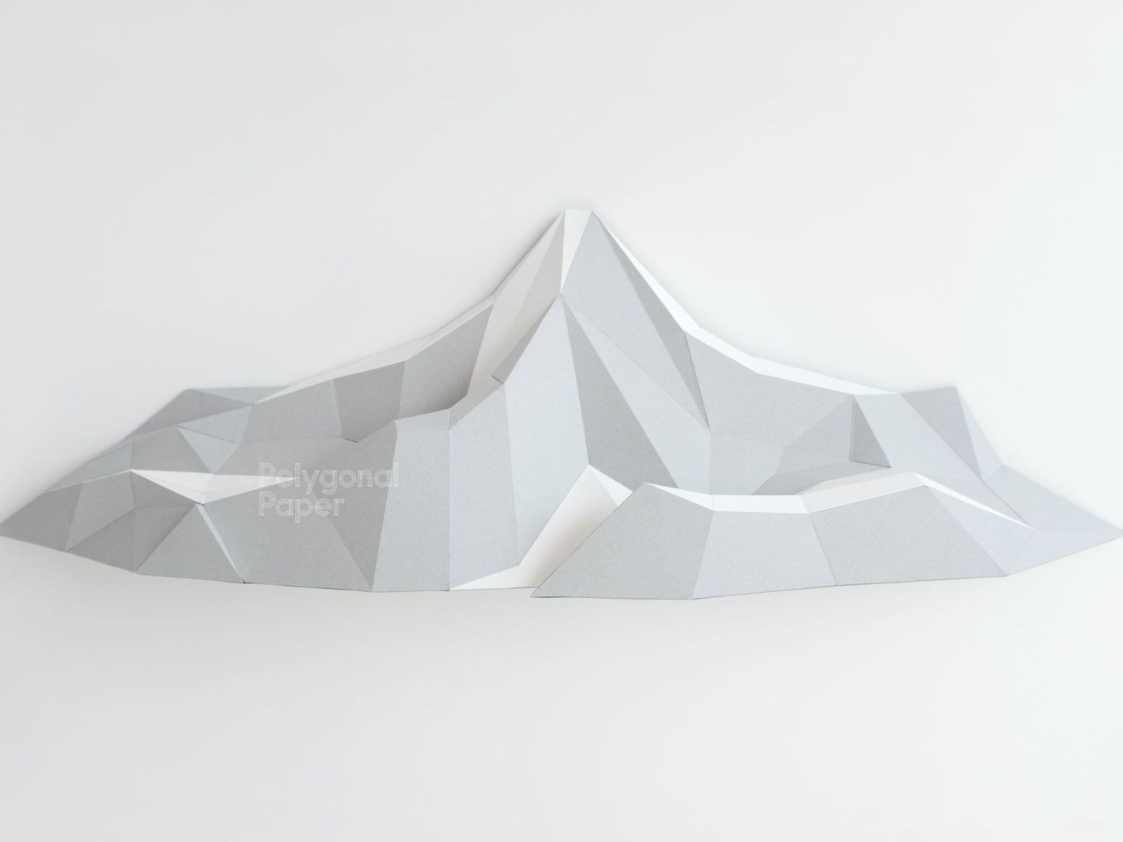 Polygonal Paper — Mountain: Papercraft Scheme for Printing
