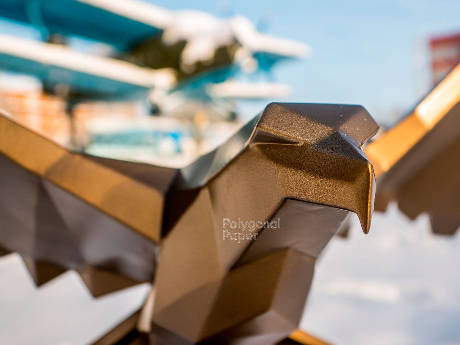 Polygonal Paper — Metal Template: Eagle